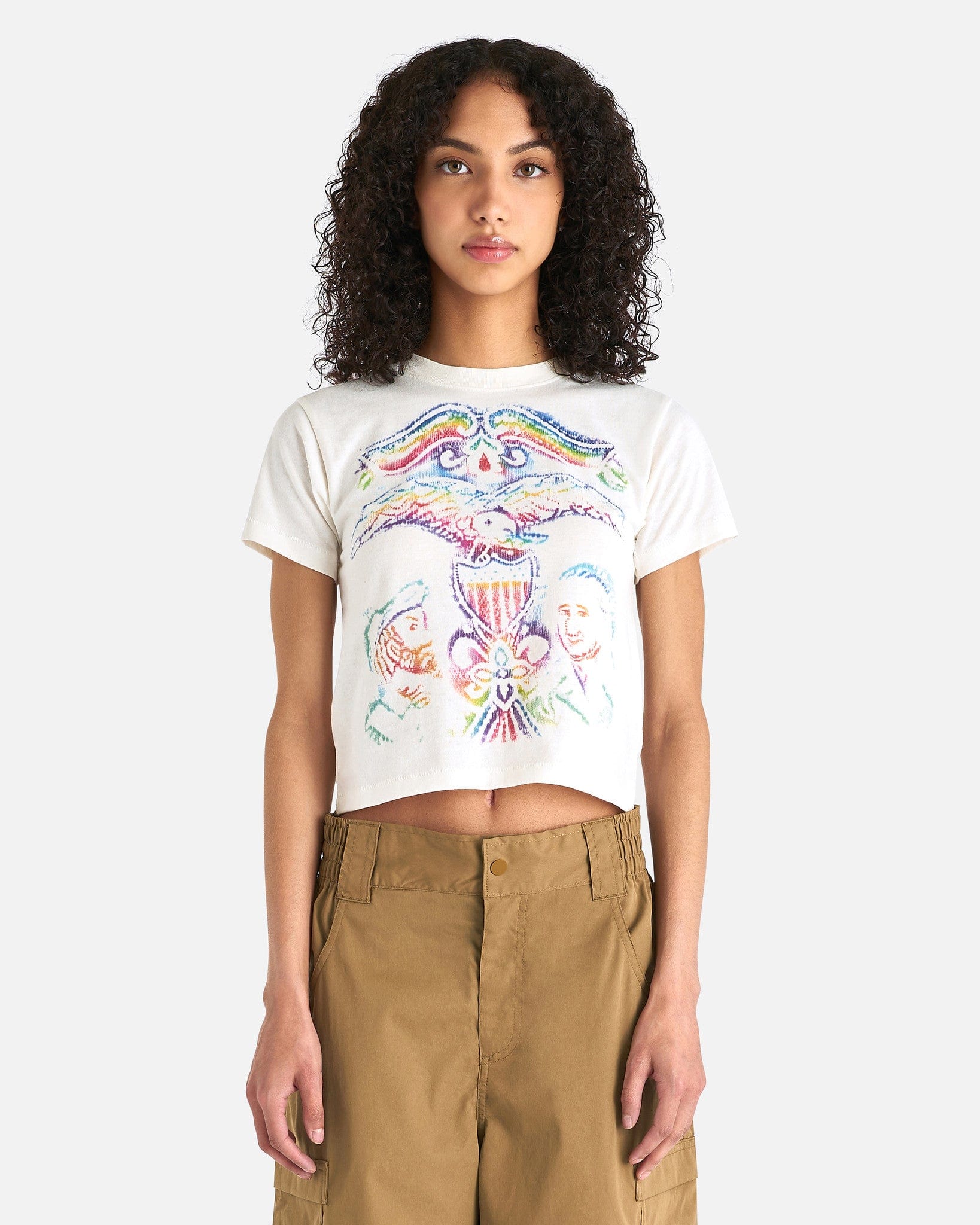 Printed Baby T-Shirt in White/Rainbow – SVRN