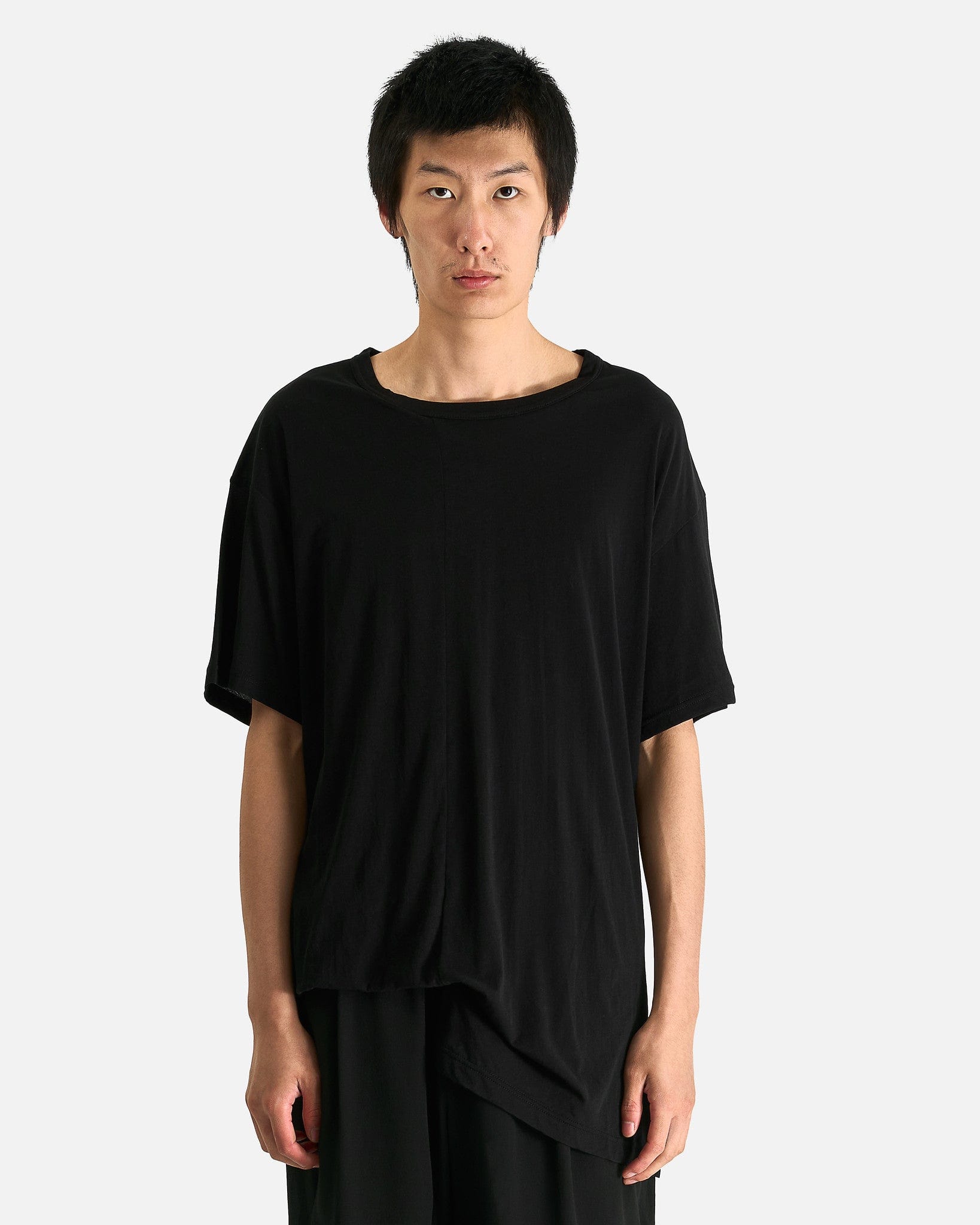 Asymmetry Hem S Sleeve in Black – SVRN