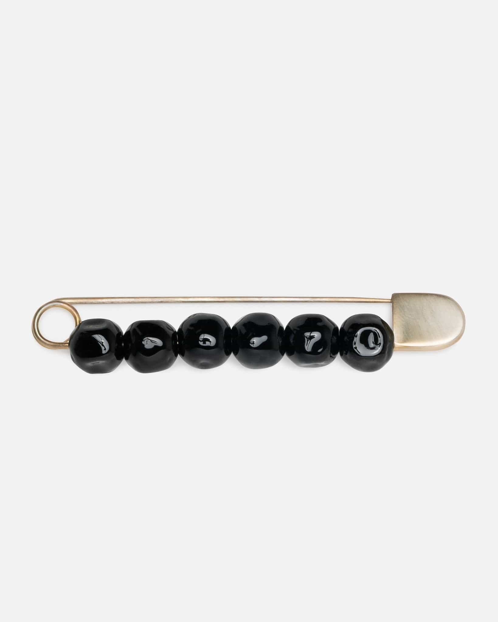 Beaded Safety Pin in Black – SVRN