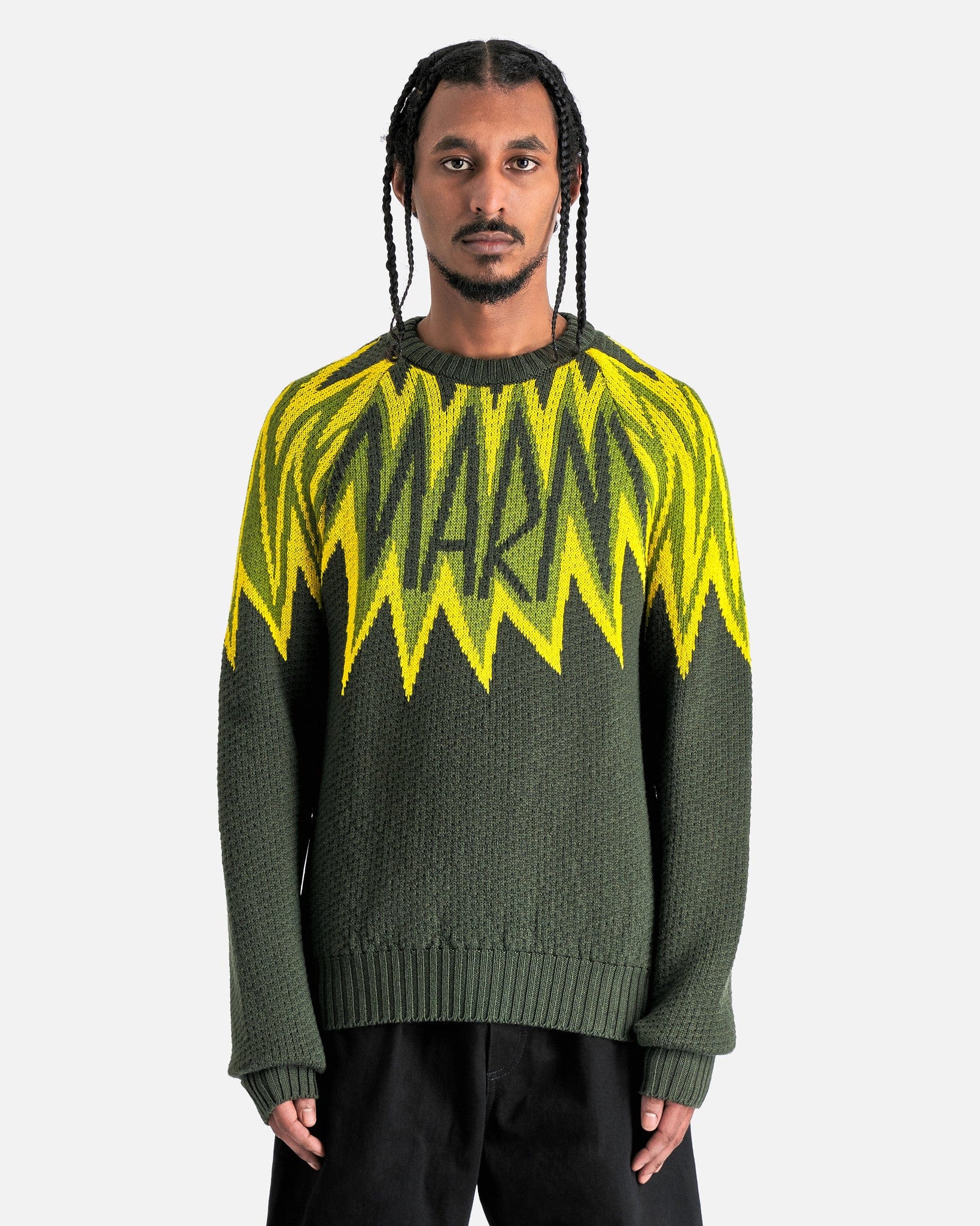 Fire Island Logo Sweater in Leave Green – SVRN