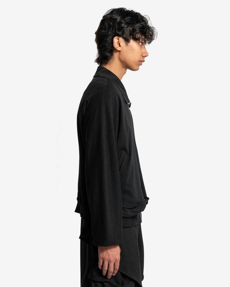 High-Neck Draped Pocket Jacket in Black – SVRN