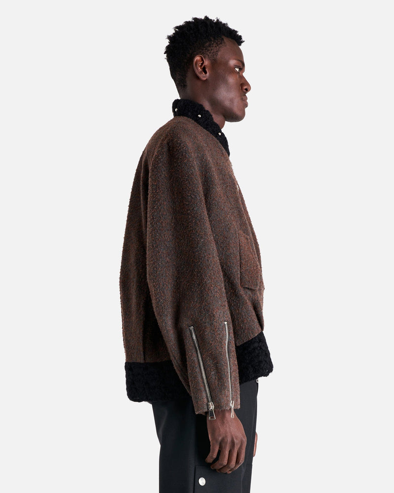 Ipstone Bomber Jacket in Slate Blue/Speckled Burgundy – SVRN