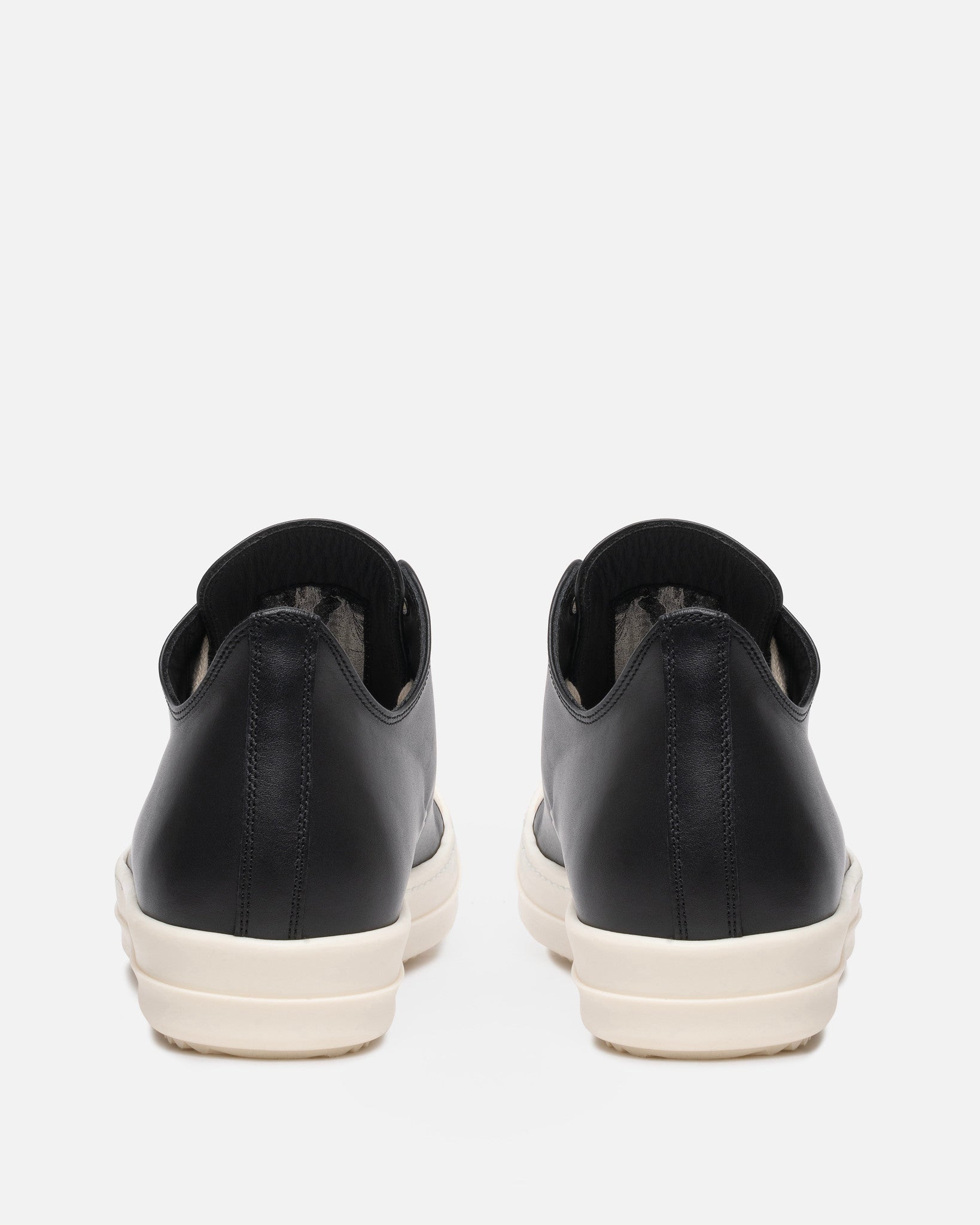 Leather Low Ramones in Black/Milk – SVRN Leather Low Ramones in Black/Milk – SVRN