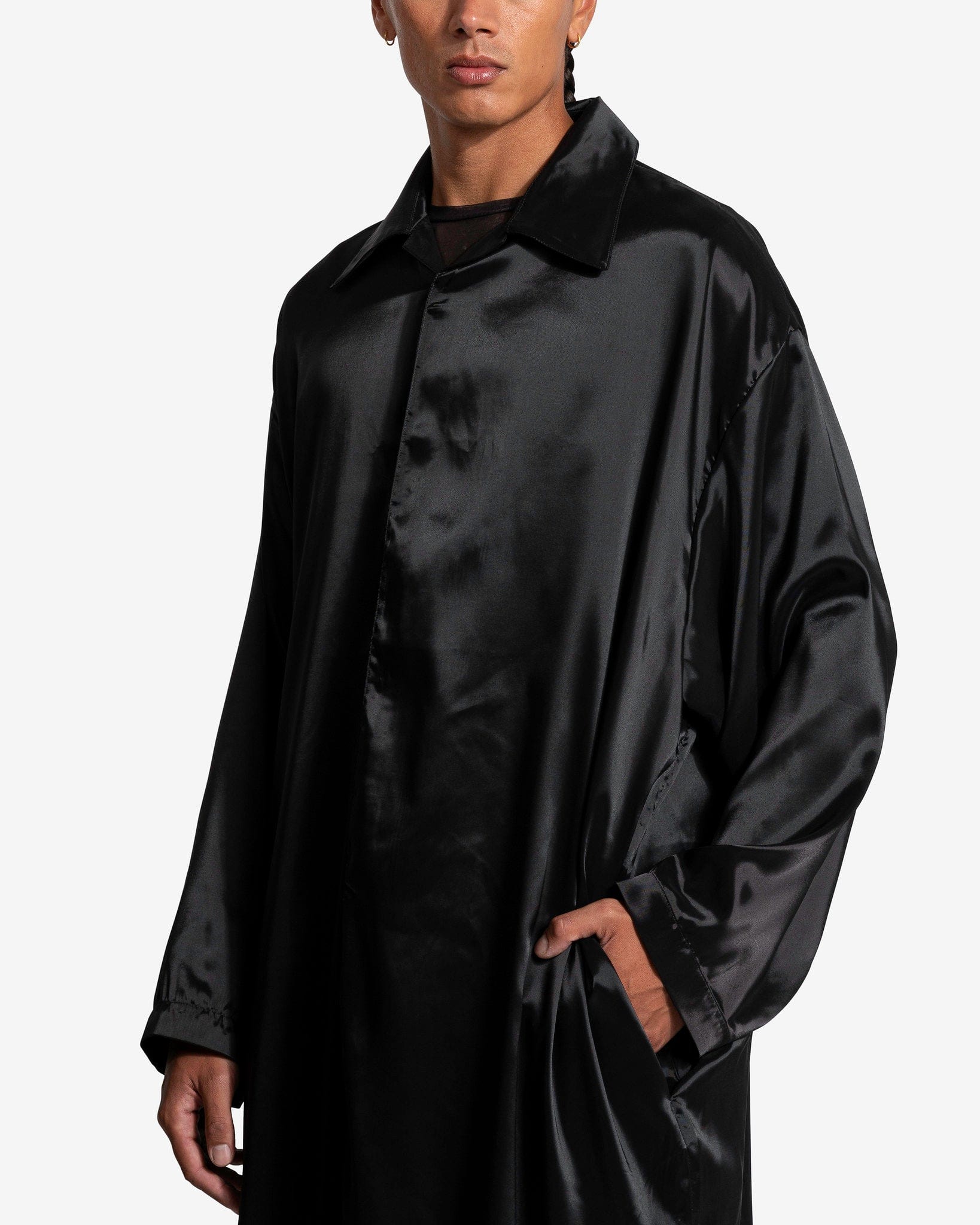 Long Shell Coat in Black – SVRN