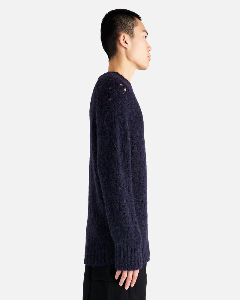 Needle Drop Raglan in Navy Fuzzy Mohpaca – SVRN