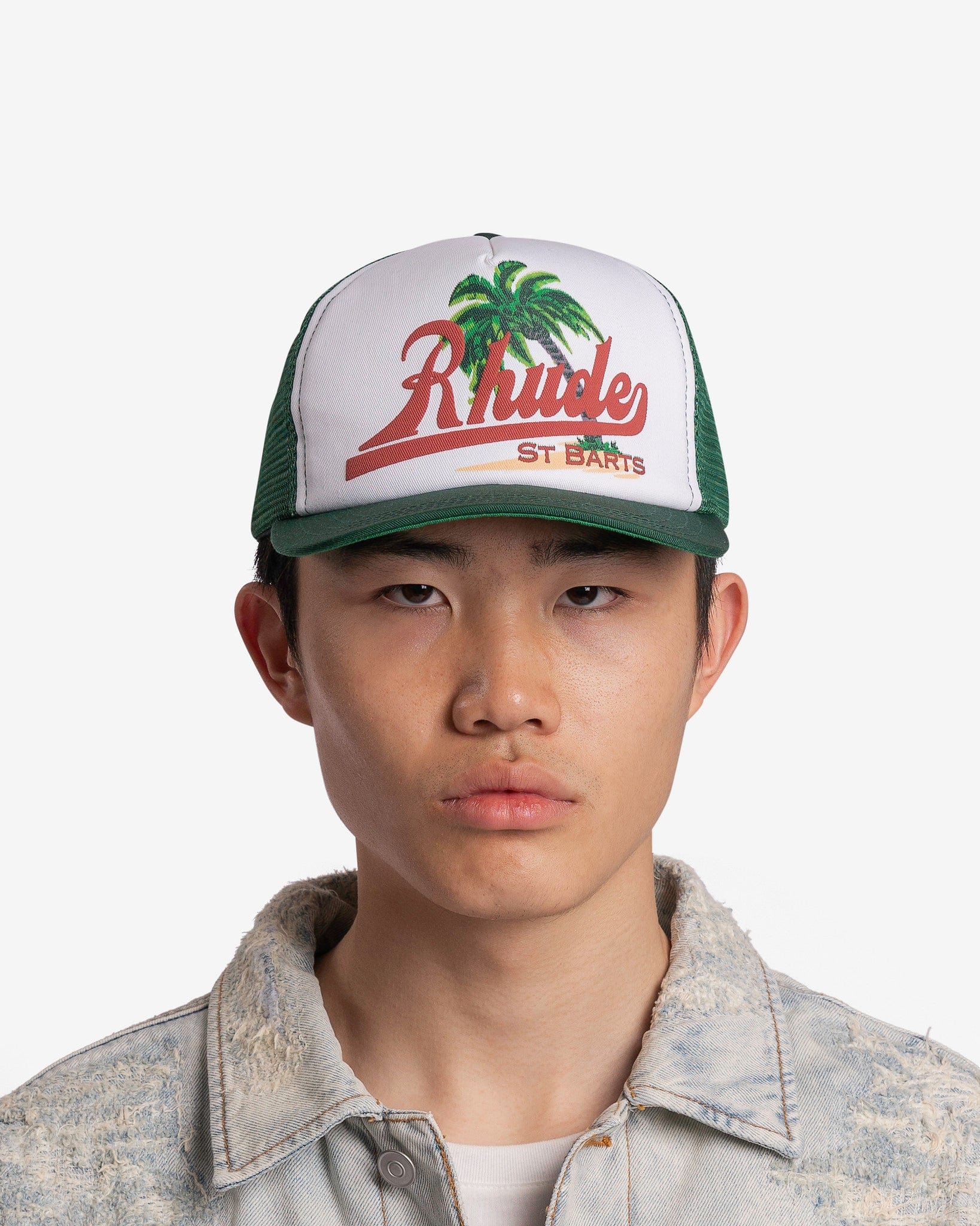 Rhude Palms Hat in Green/White – SVRN