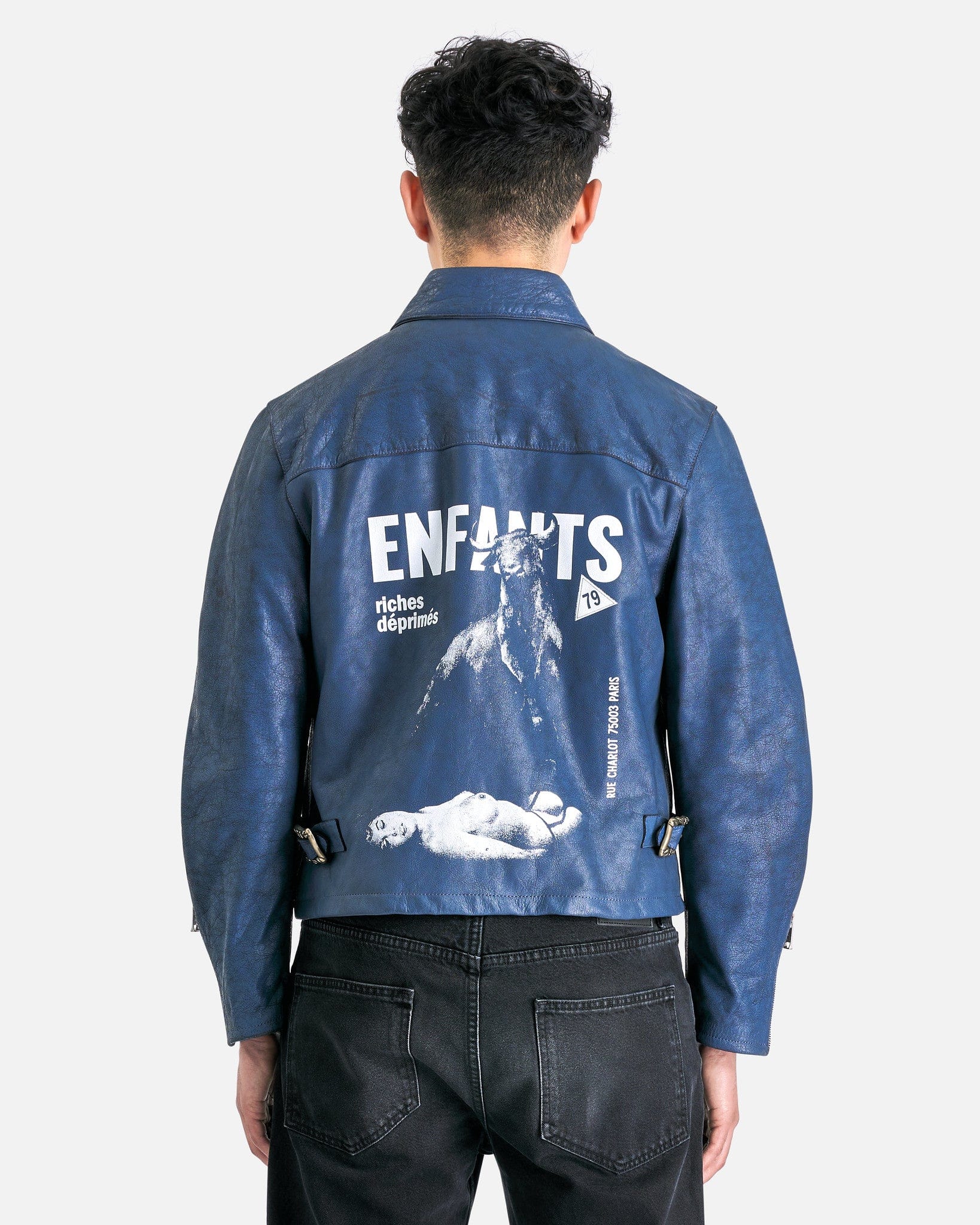 Spanish Elegy Moto Jacket in Blue – SVRN