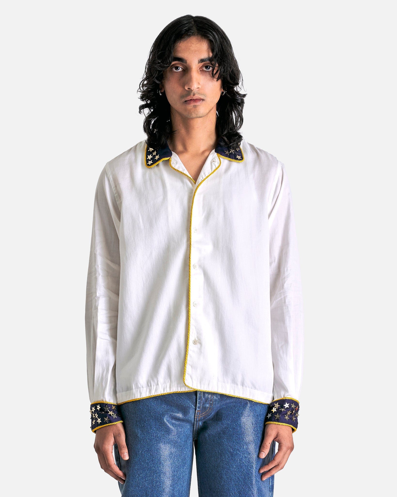 Starry Pageant Shirt in Ecru/Navy – SVRN