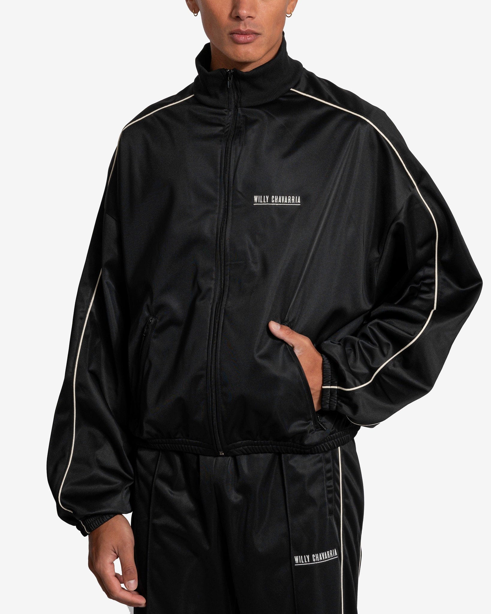 Warrior Bomber Track Jacket in Black – SVRN