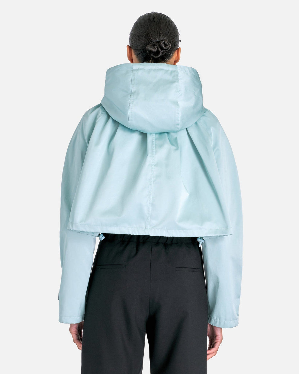 Water Repellent Raffeta Cropped Jacket in Aquamarine – SVRN