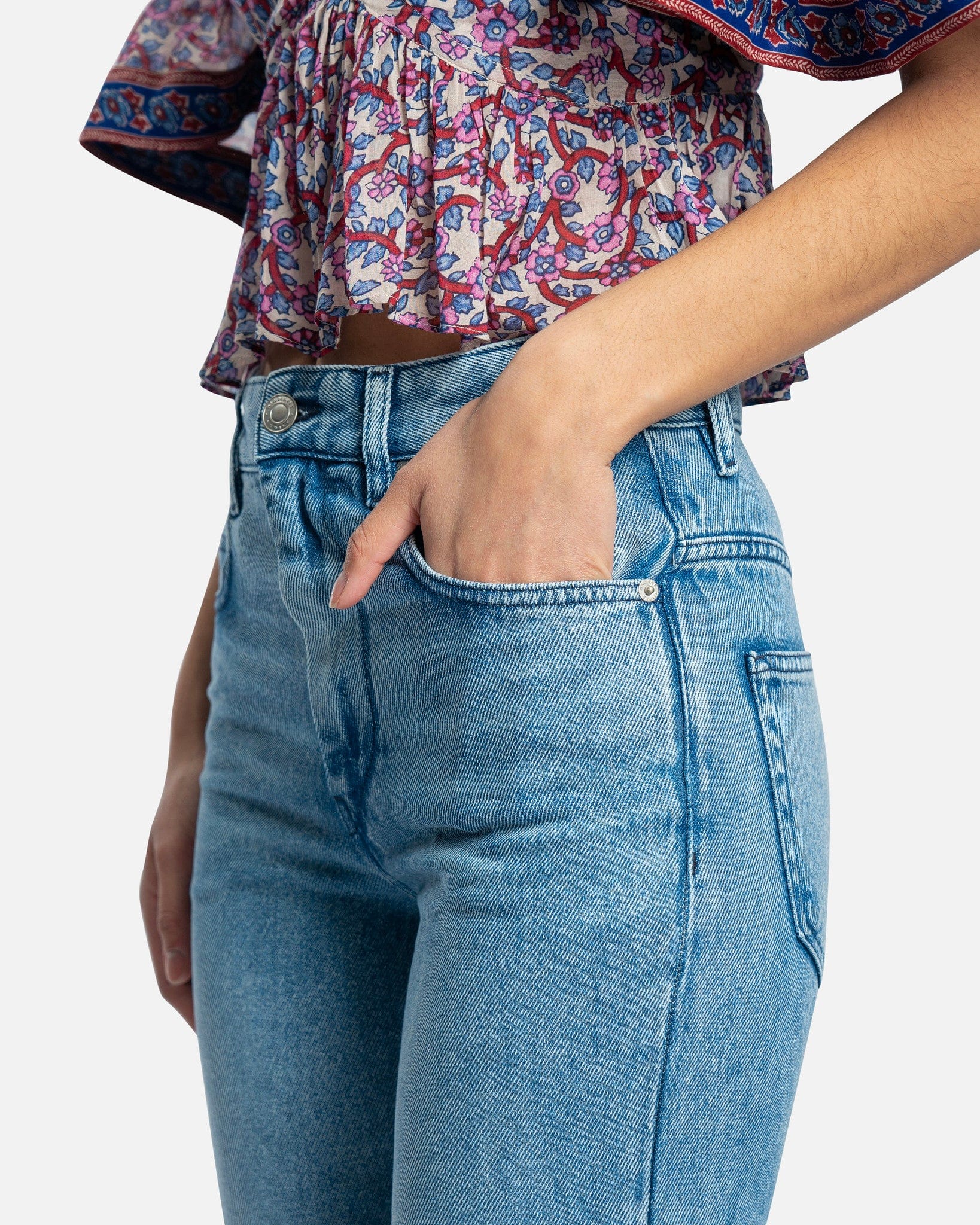 Belvira Bootcut Pants in Light Blue – SVRN