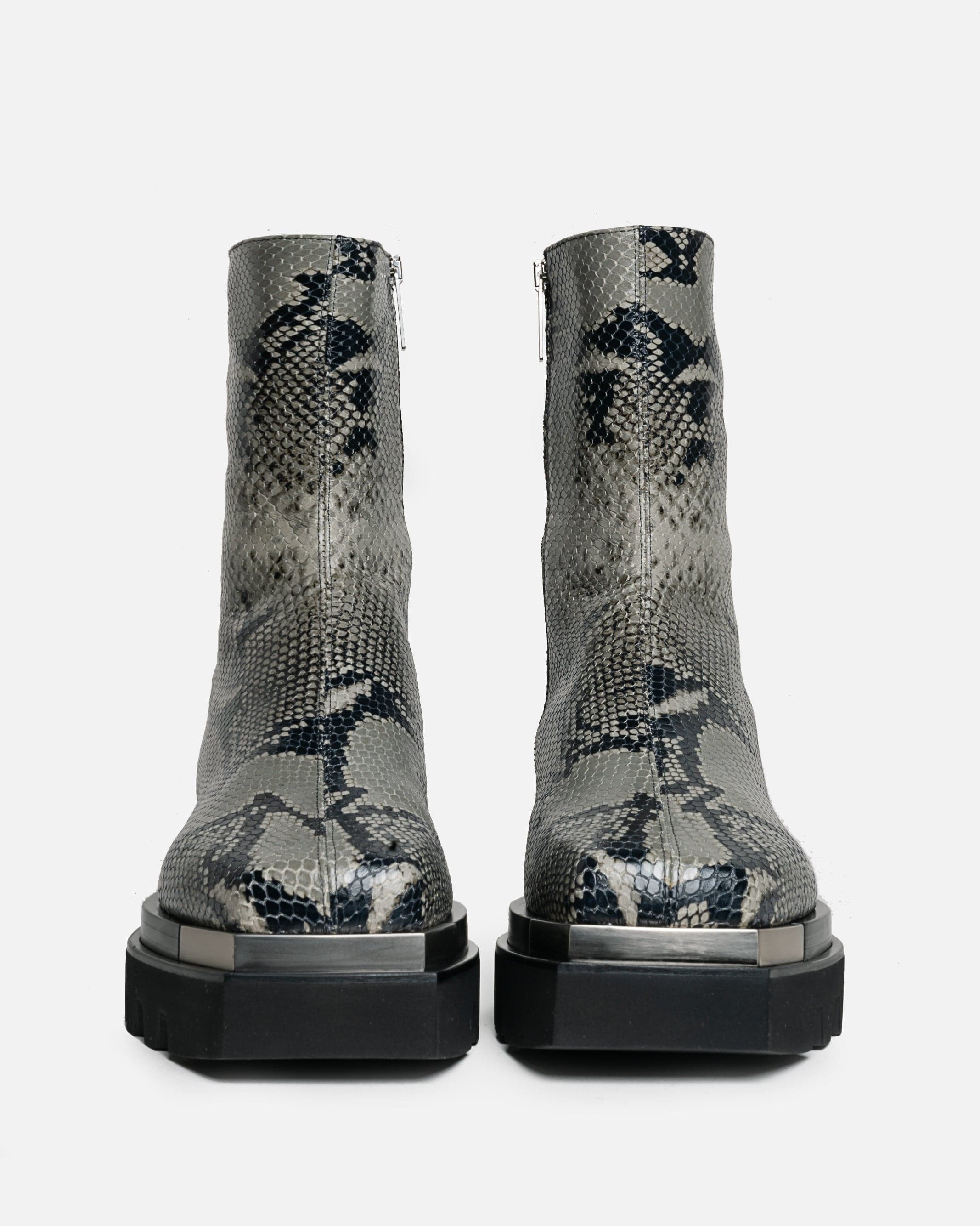 Combat Boot in Cool Grey Python – SVRN Combat Boot in Cool Grey Python – SVRN