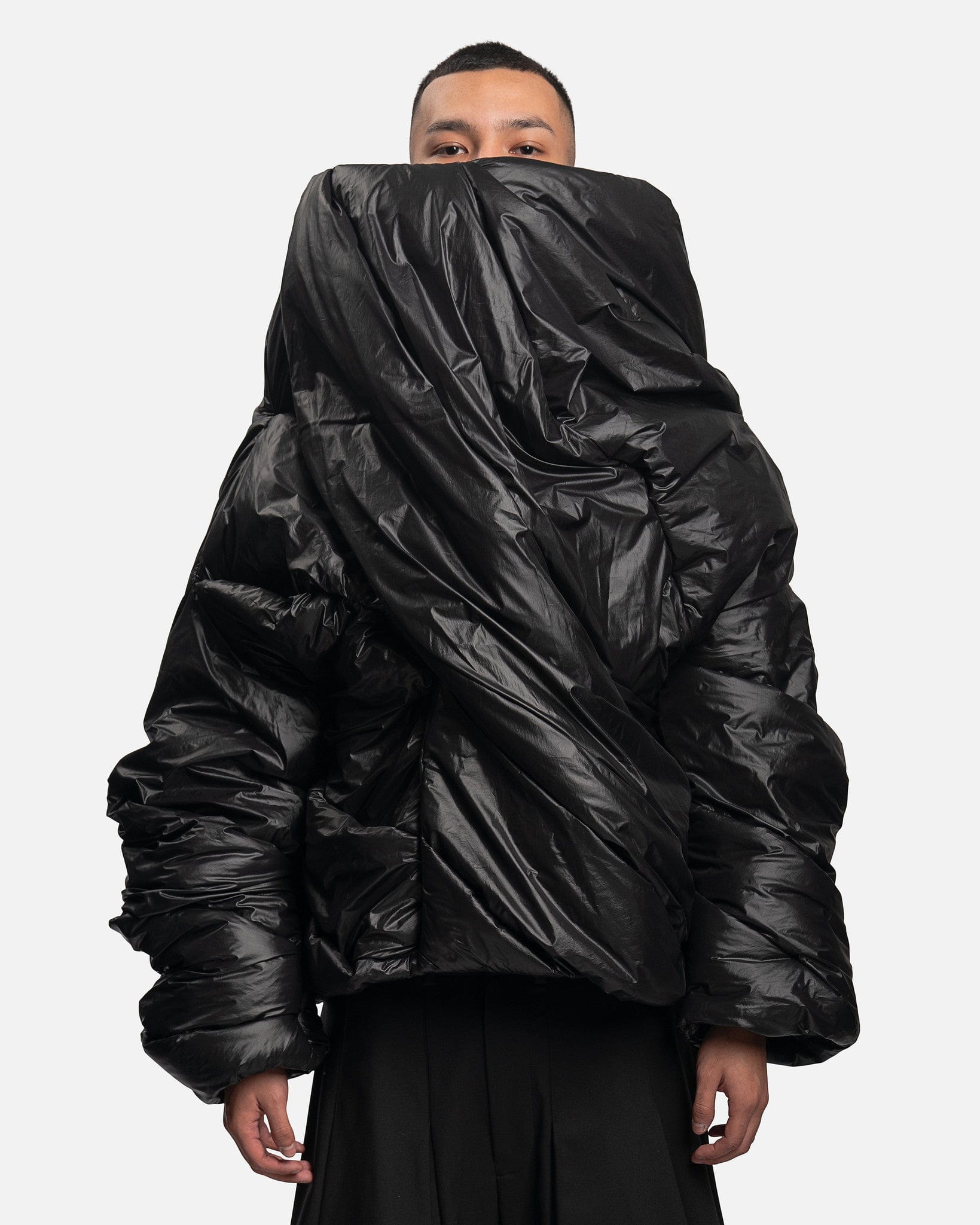 Glacier Puffer Jacket in Aubergine Black – SVRN