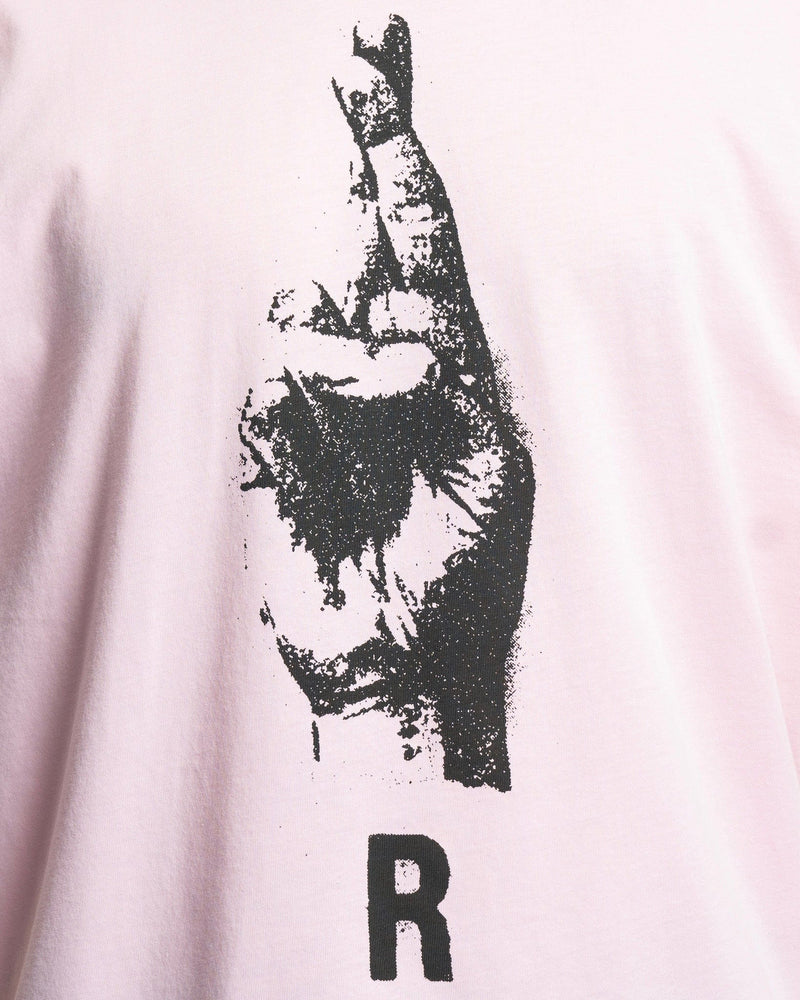 Hand Sign Print Oversized T-Shirt in Salmon – SVRN