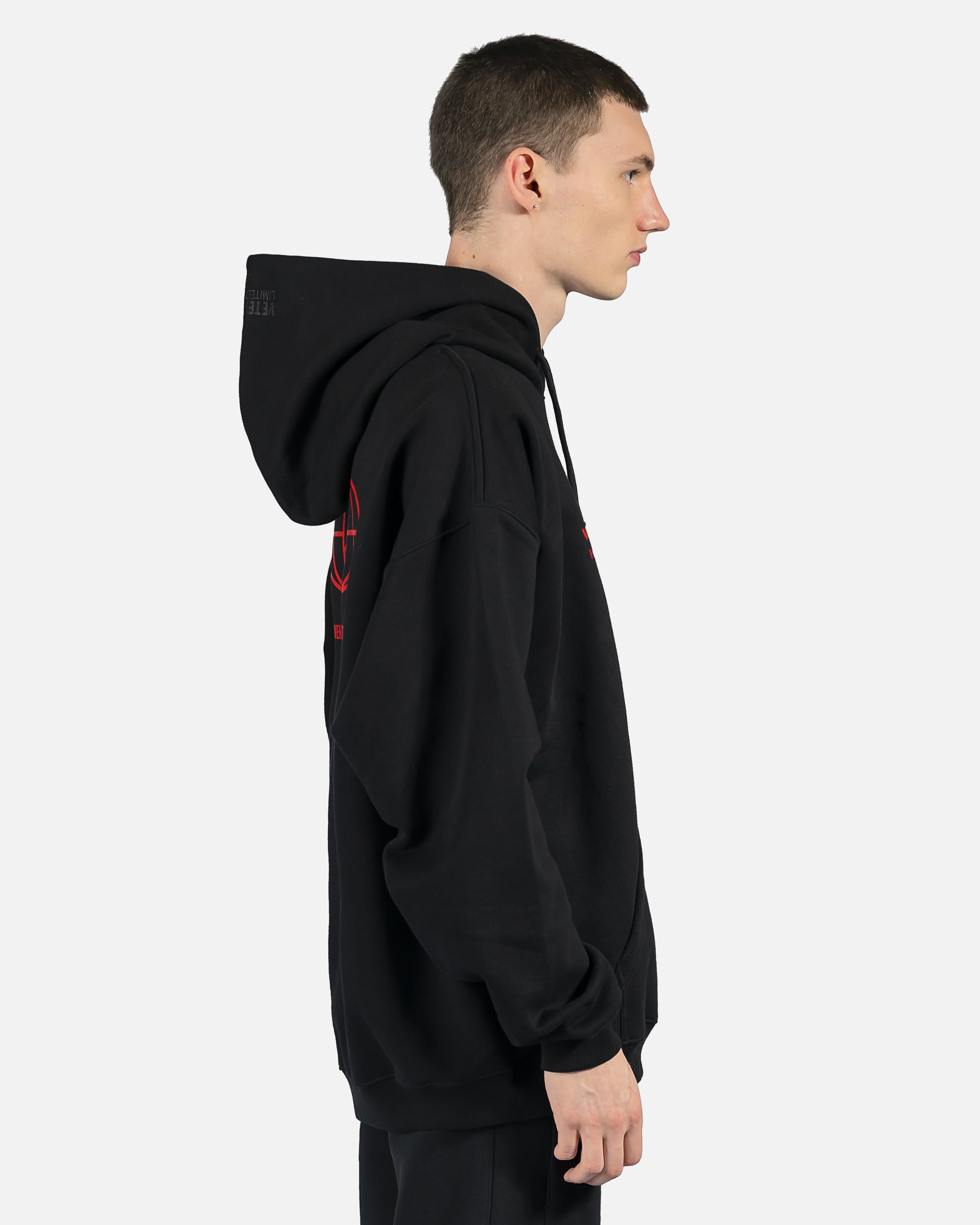 Restricted Hoodie in Black/Red – SVRN